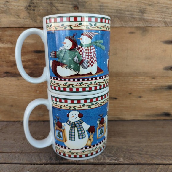Debbie Mumm | Dining | Vintage 200 Debbie Mumm Christmas Jolly Snowmen ...